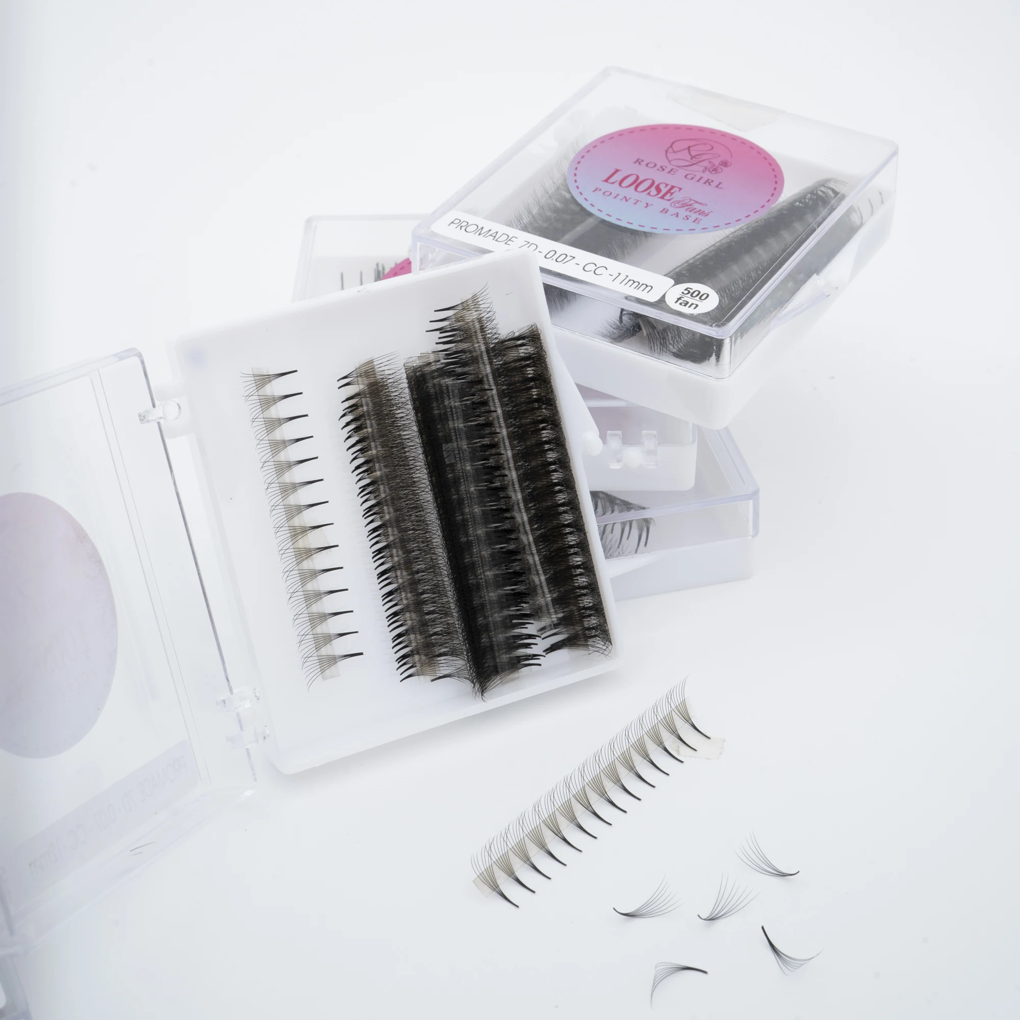 Wholesale Premium Belle Mink Eyelash Extensions Ultra Speed Lash 7d Narrow Promade Fans Eyelash ...