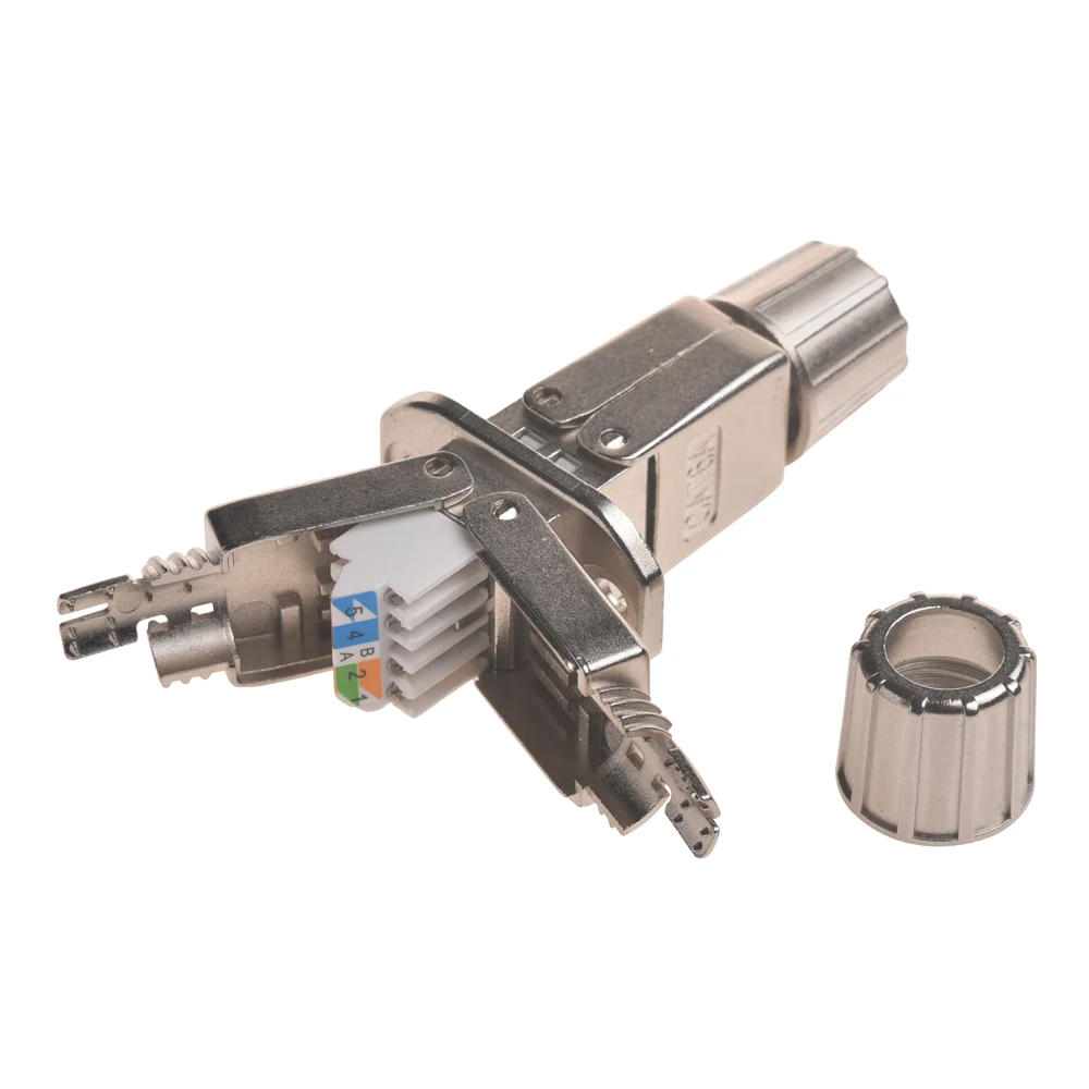 Tool-free RJ45 Connector - Shielded CAT6A Field Termination