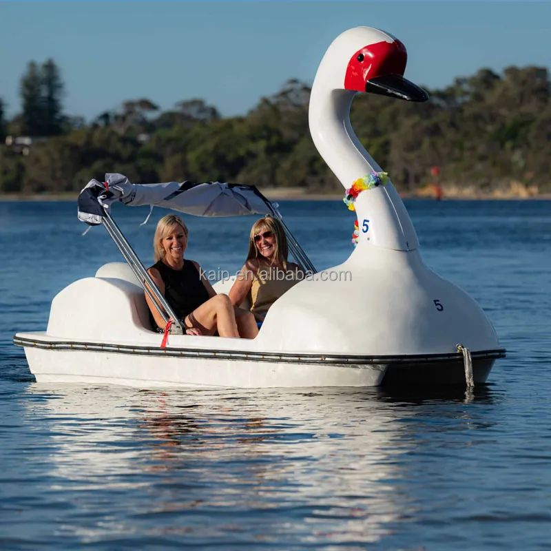 Customizable Multi-Colored Swan Pedal Boat for Two