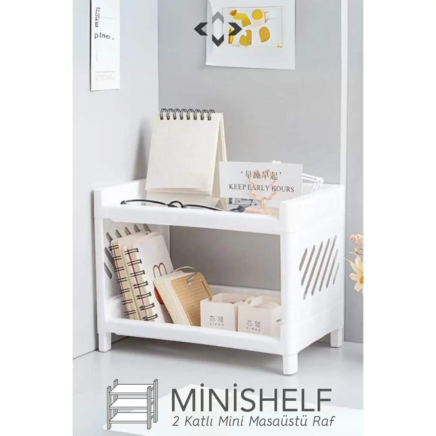 Minishelf 2 Tiers Multi-purpose Desktop Shelf Organizer Desktop Shelf ...