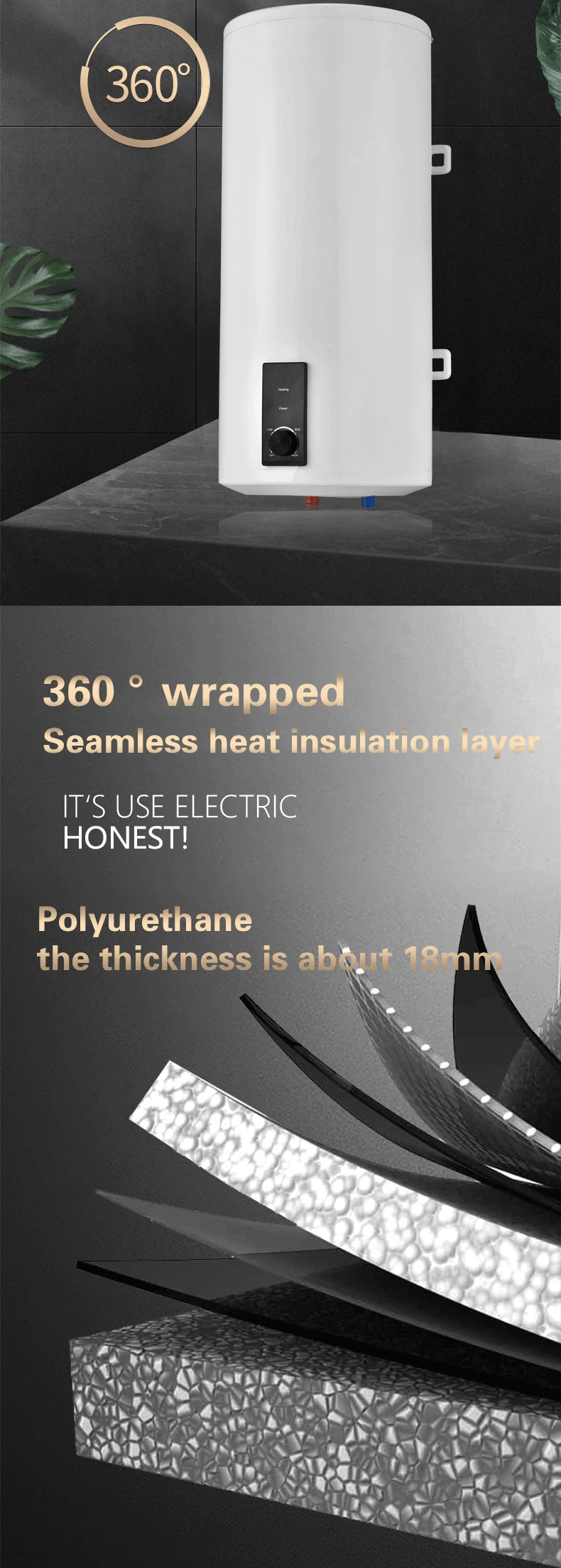 Tank 30l 50l 80l 100l Wall Mounted Whole House Home Electric Water Heater 50l Storage Electric ...