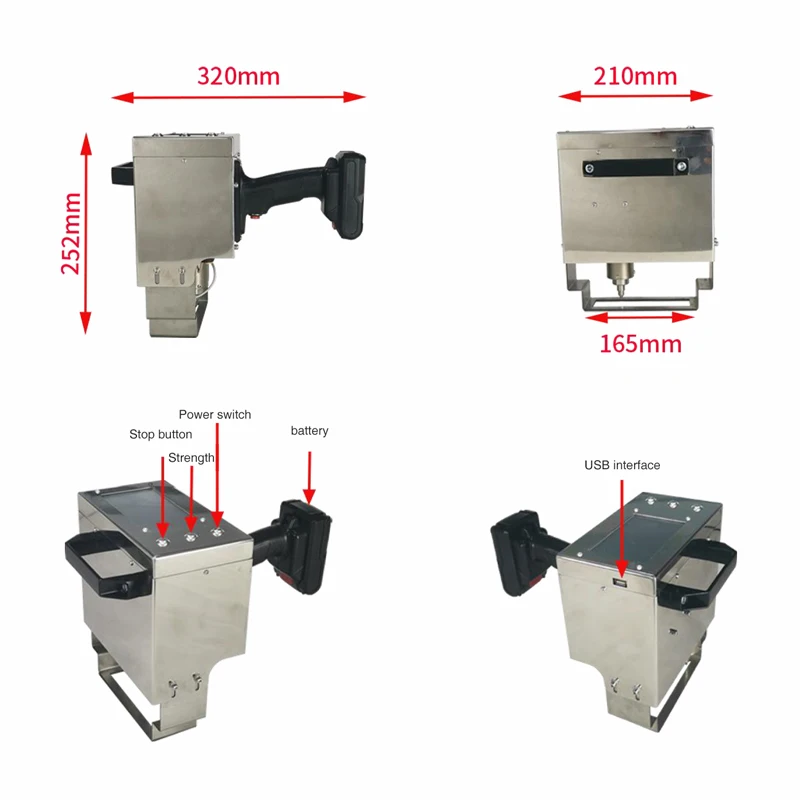 Portable Pneumatic Metal Stamping Dot Peen Marking Machine Handheld ...