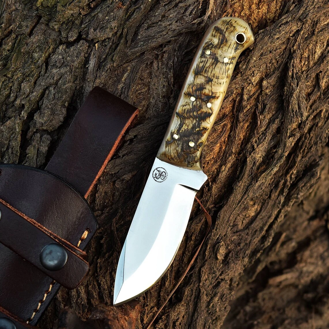 Professional Handmade Hunting Knife Fixed Blade Camping Hunting Knife ...