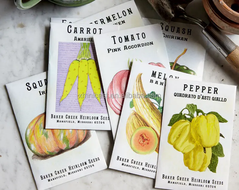 Custom Biodegradable Kraft Garden Seed Packets