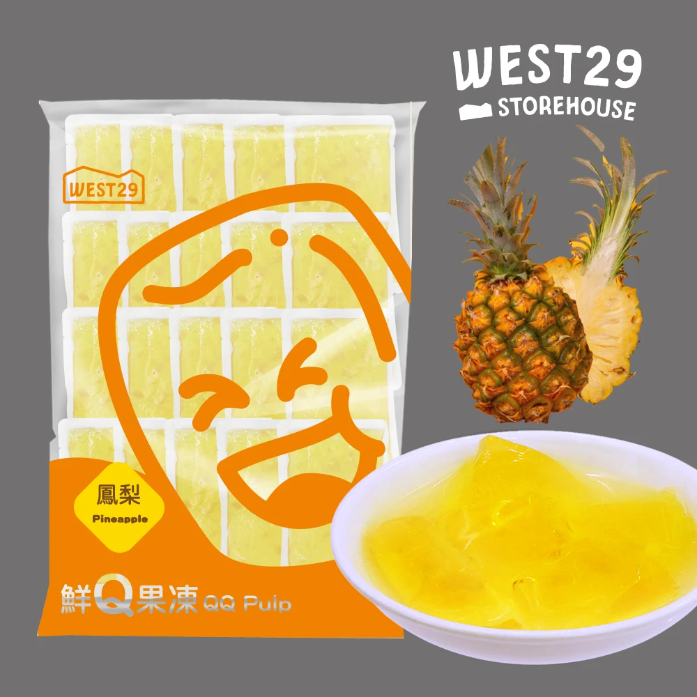 200g Sachet Taiwan Made Cold Drink And Cafe Shop Pineapple Qq Pudding Pulp Konjac Jelly - Buy ...