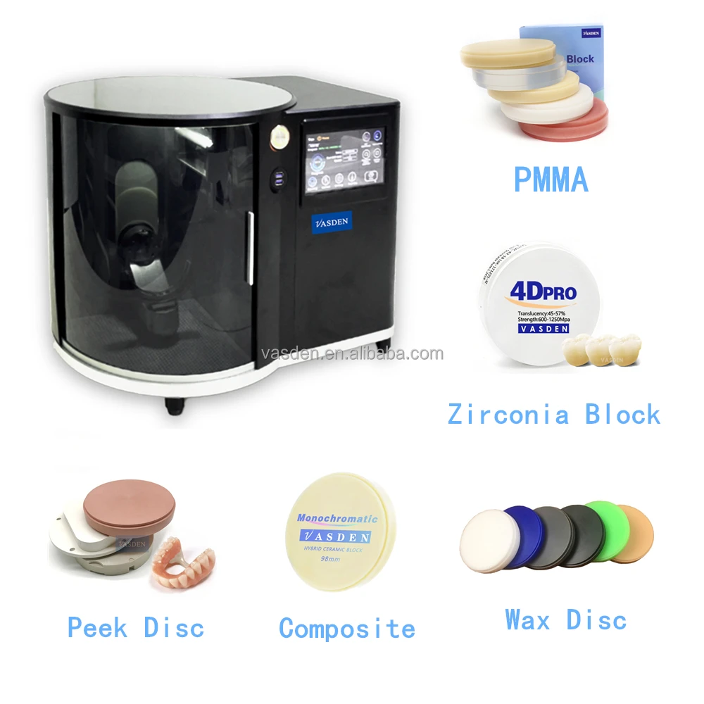 5 Axis Dental CAD CAM Milling Machine - Zirconia Block Cutting