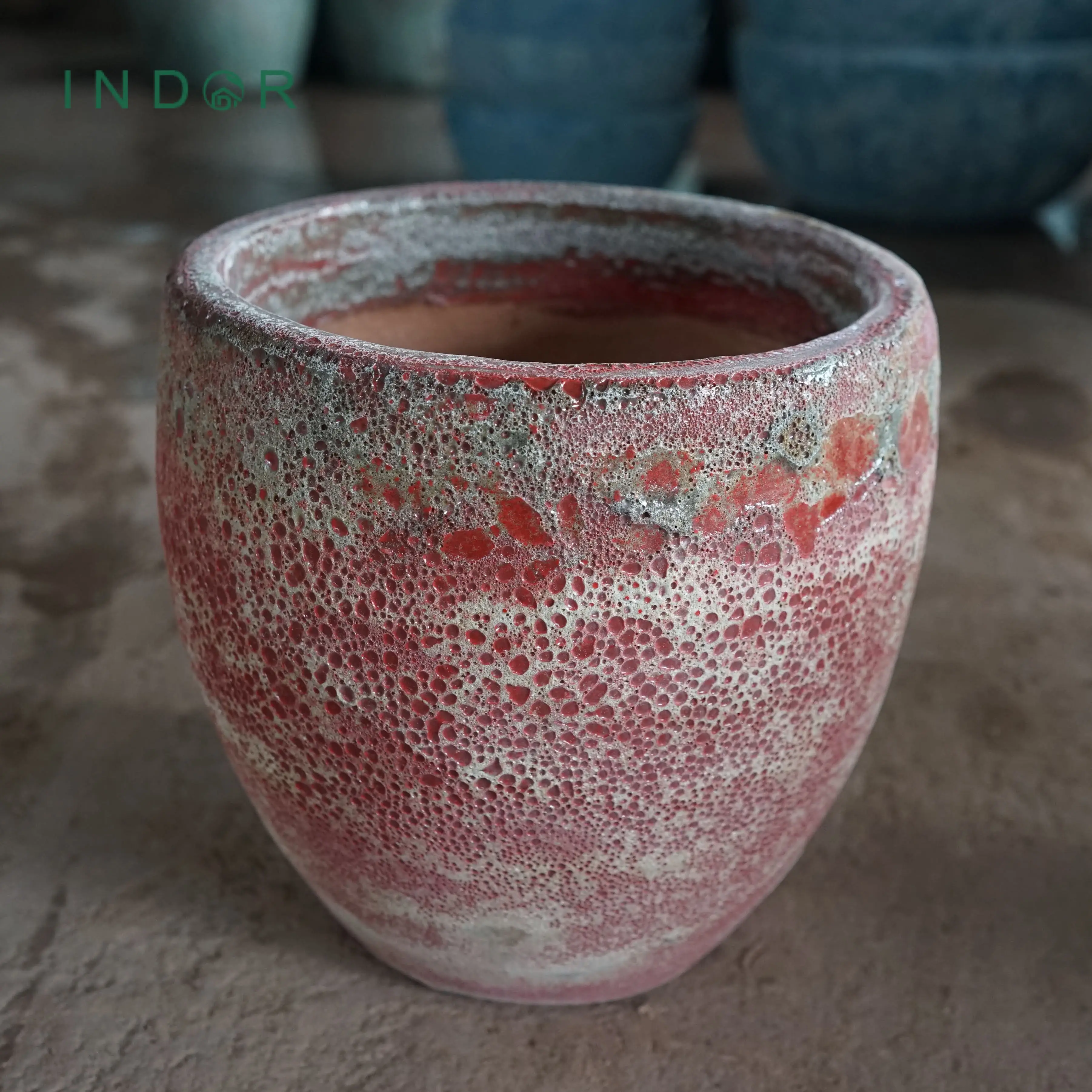 Indor Vietnam Floor Boughpot Clay Mediterranean Antique