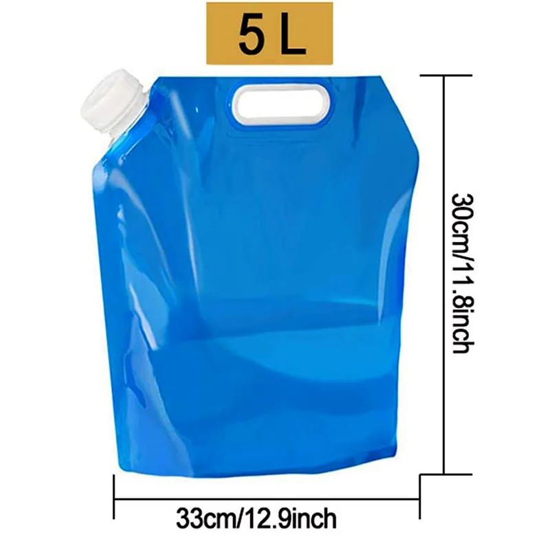 High-Quality 45-Thread Foldable Outdoor Water Bag - 5/10L/15L Odorless Secure Seal Lightweight ...