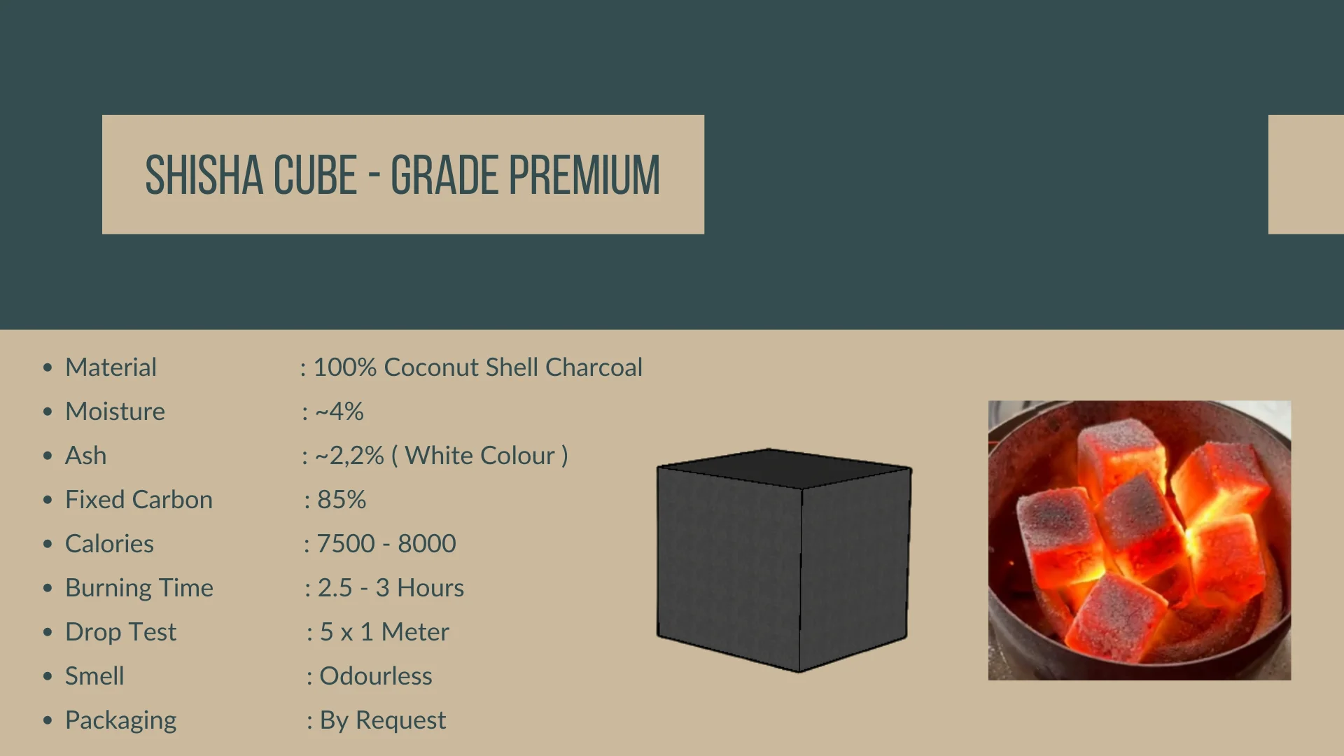 Premium Quality Shisha Black Coco Briquette 100% Coconut Shell Charcoal ...