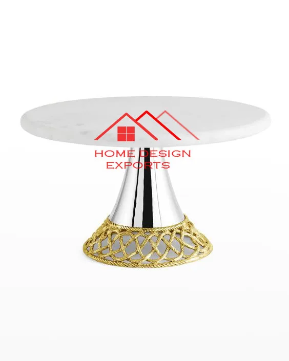 Golden Finished Casting Design Metal Base Cake Stand Hot Selling Birthday Party Events New Year ...
