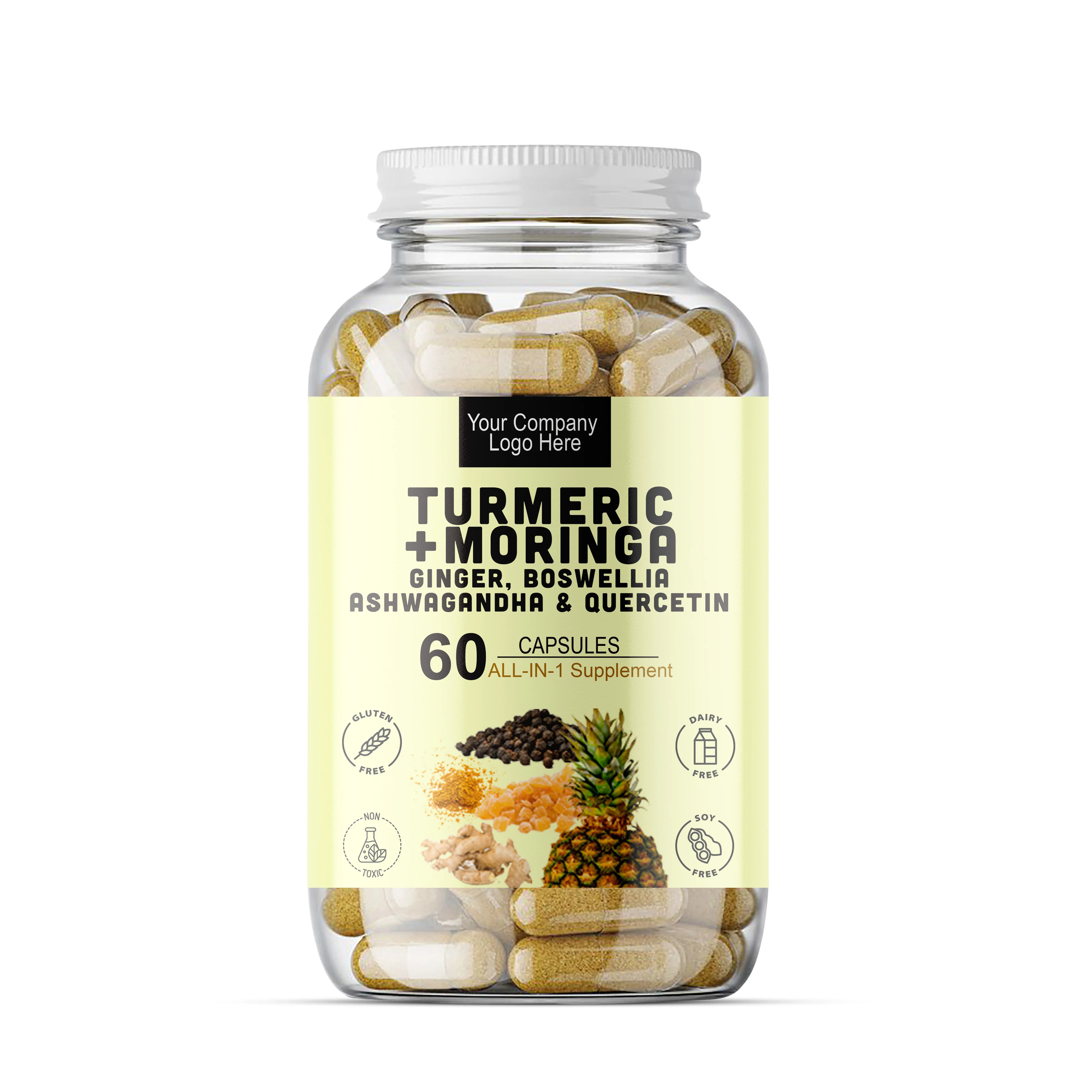 Organic Certified High Turmeric Curcumin Moringa Ginger Herbal ...