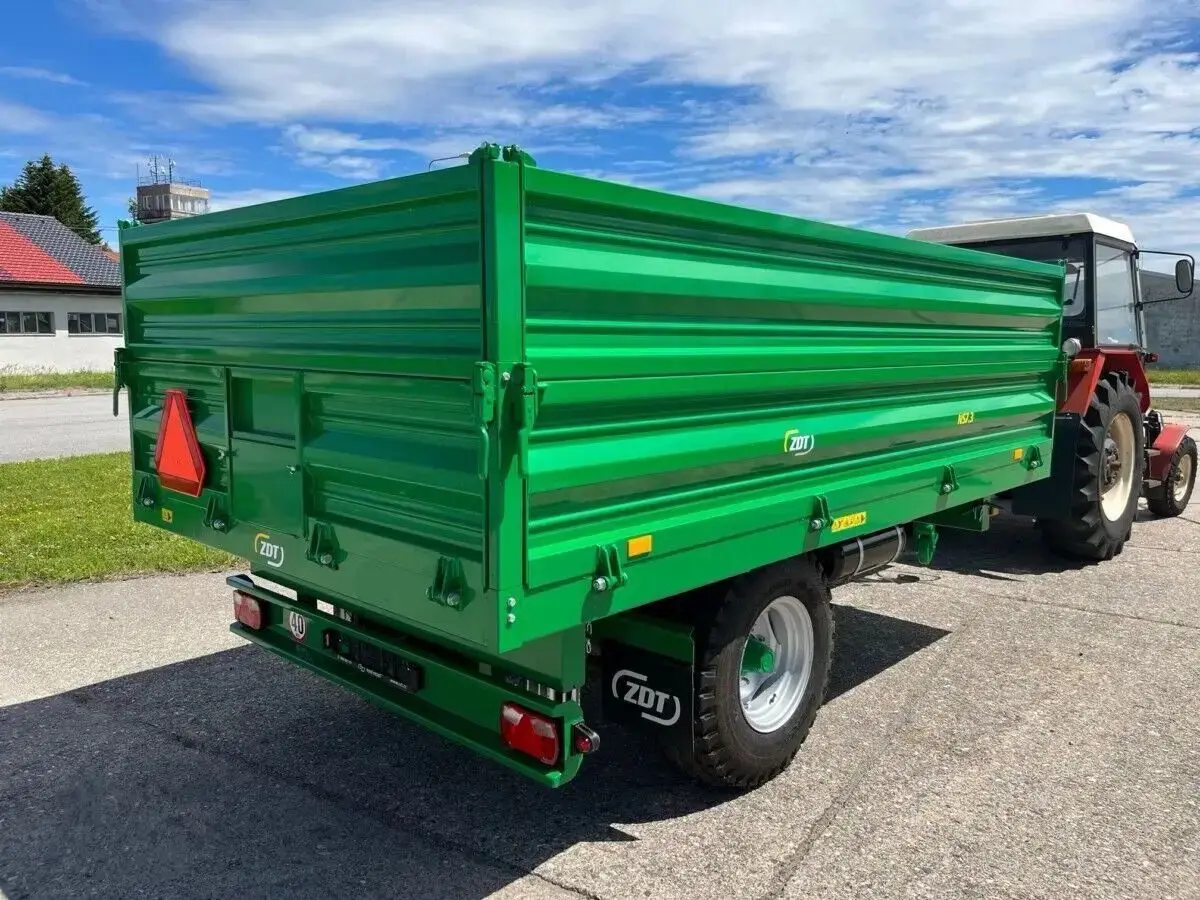 Single & Double Axle Hydraulic Tipper Trailer for Farm Use New Condition Agriculture Tractor ...