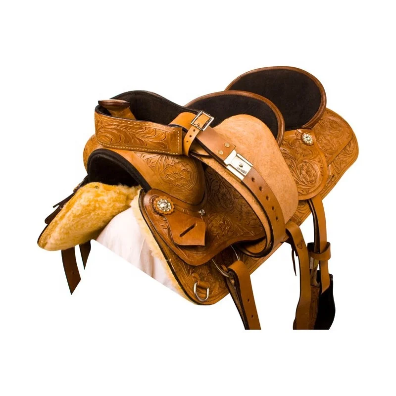 Double Seat Western Horse Saddle Multifunctional Hand Tooled & Carving ...