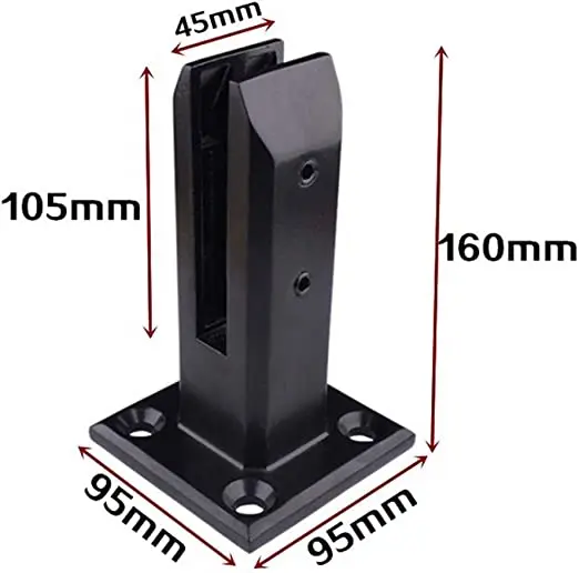 Decking Fence Clamp Spigot Pool Handrail Stainless Steel 304 Glass ...