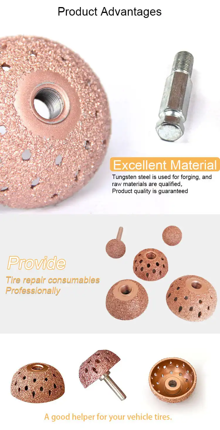 Carbide Hand Tool Grinding Head Buffing Wheel Adaptor Tire Rasp Buffer ...