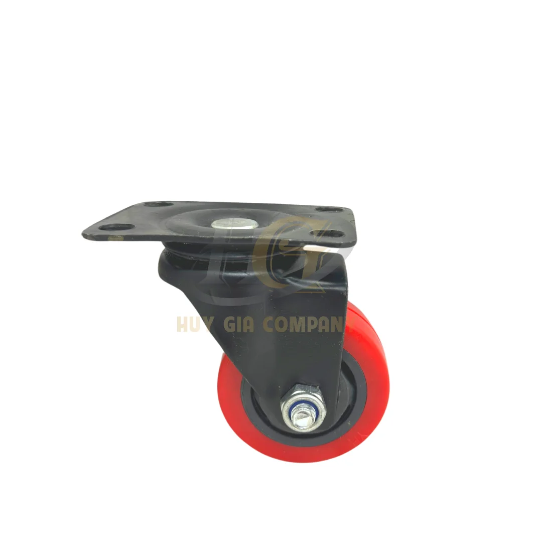 Modern Medium Duty Orange Caster 2/2.5inches With Black Fork Top Plate ...