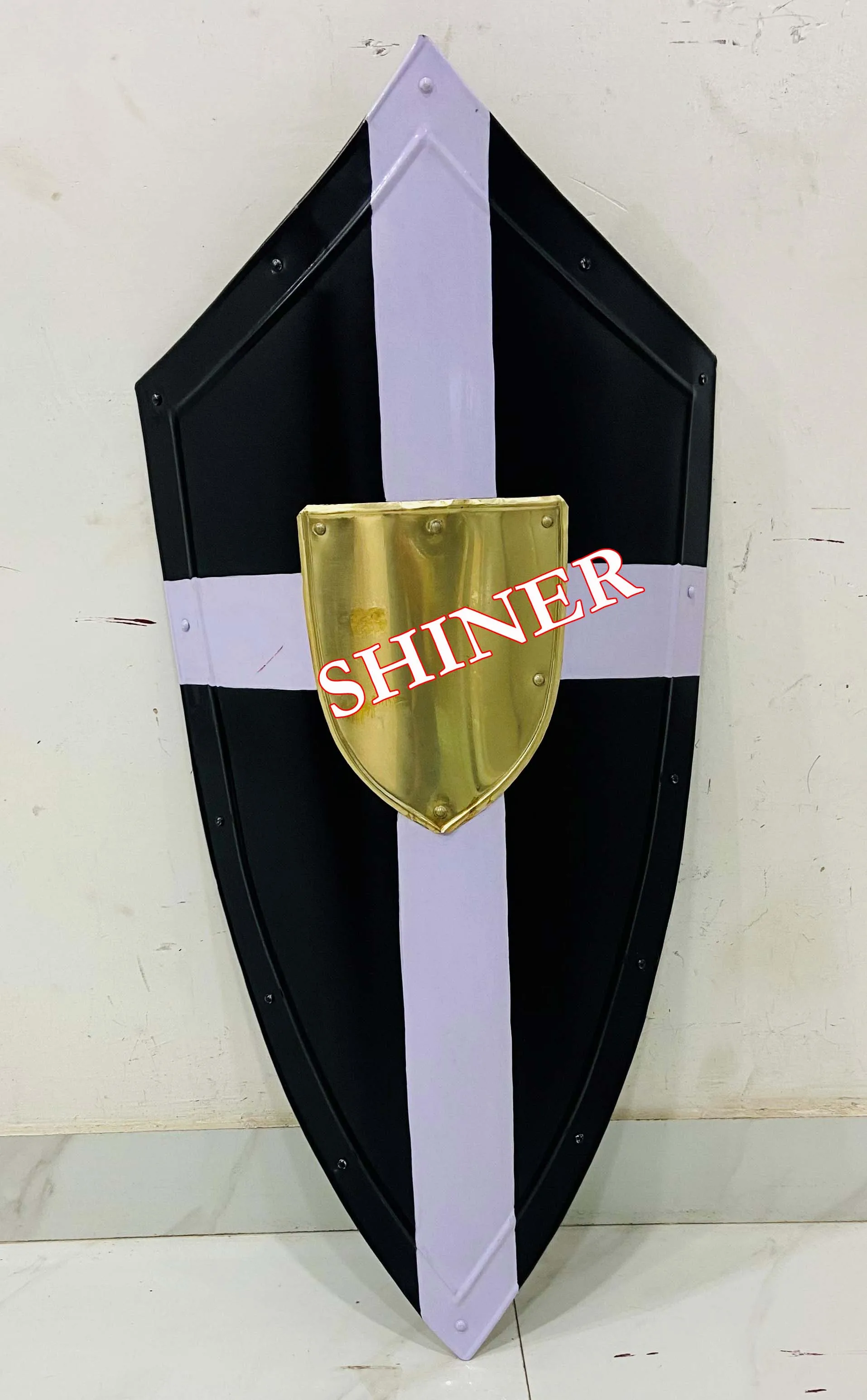 Medieval Warrior Knight Templar Crusader Shield 18g Steel Handcrafted ...