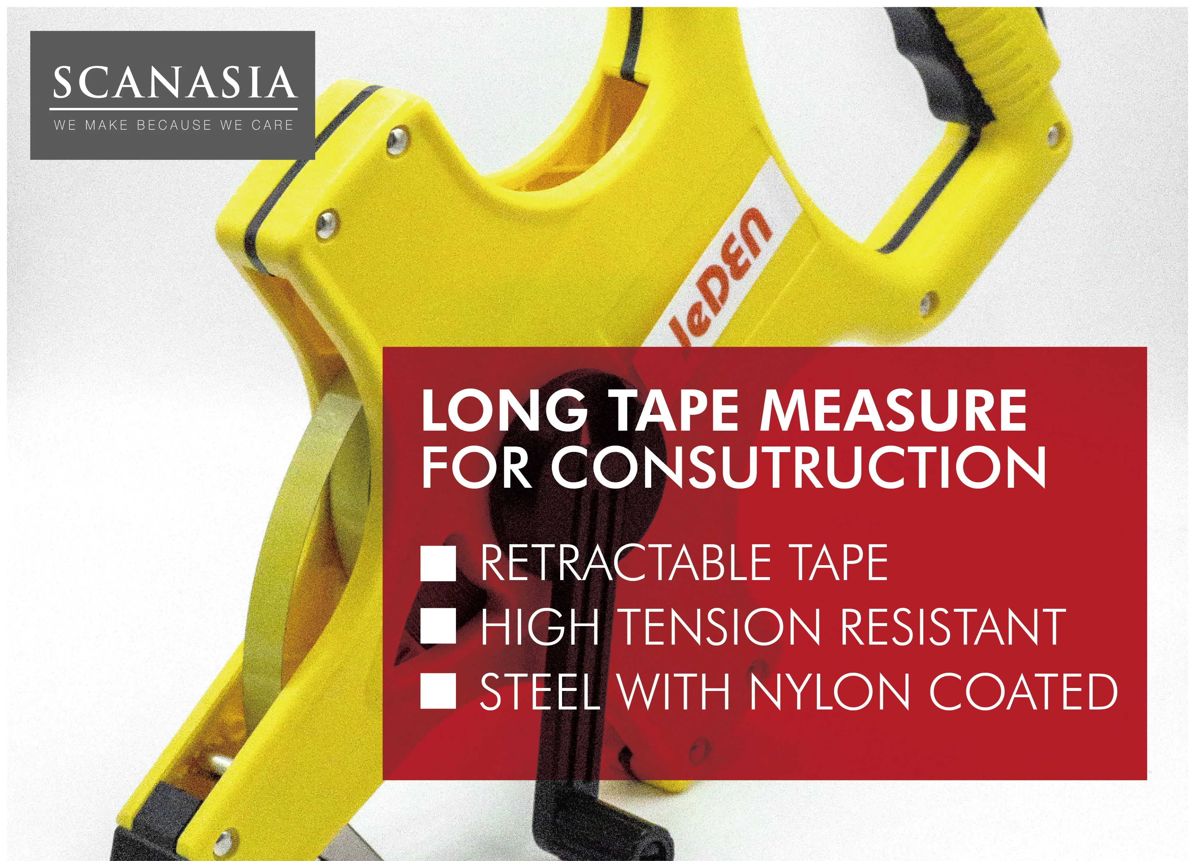 Taiwan Factory Steel Fiberglass Tape Measure for Construction Metric ...