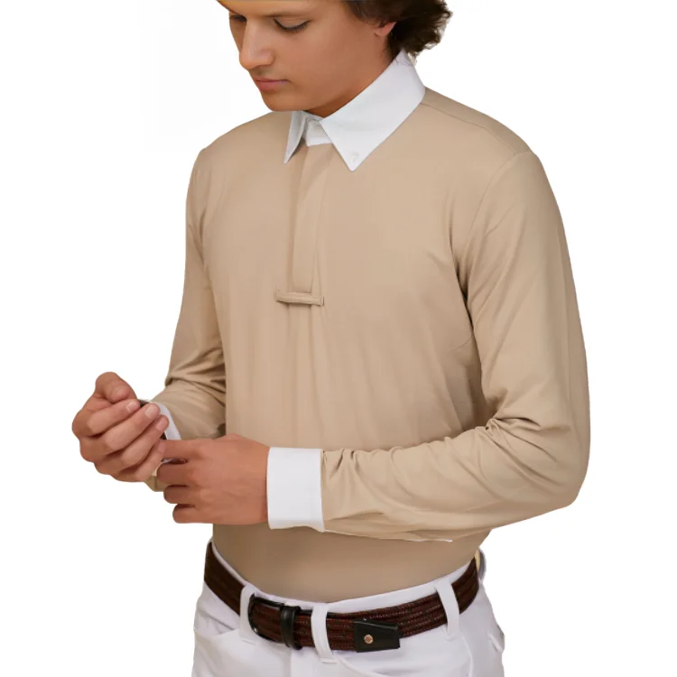 New Design 2024 Equestrian Men Technical Show Shirt in Nylon Fabric ...