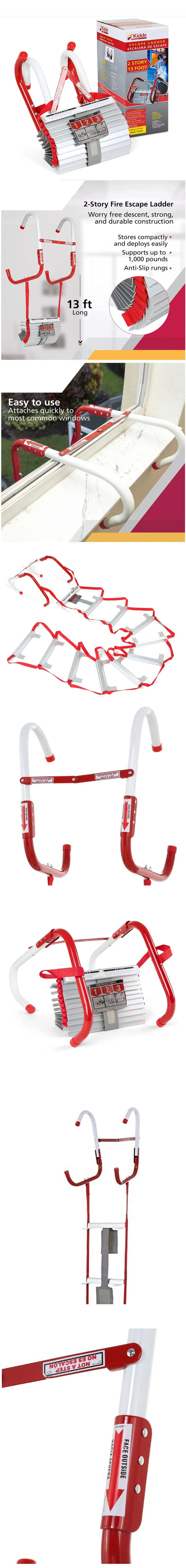 Two-Storey Aluminum Fire Escape Ladder for Apartments Retractable ...