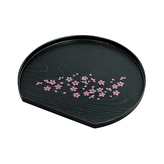 Cherry Blossom Plastic Semicircle Tray Japanese Party Restaurant ...