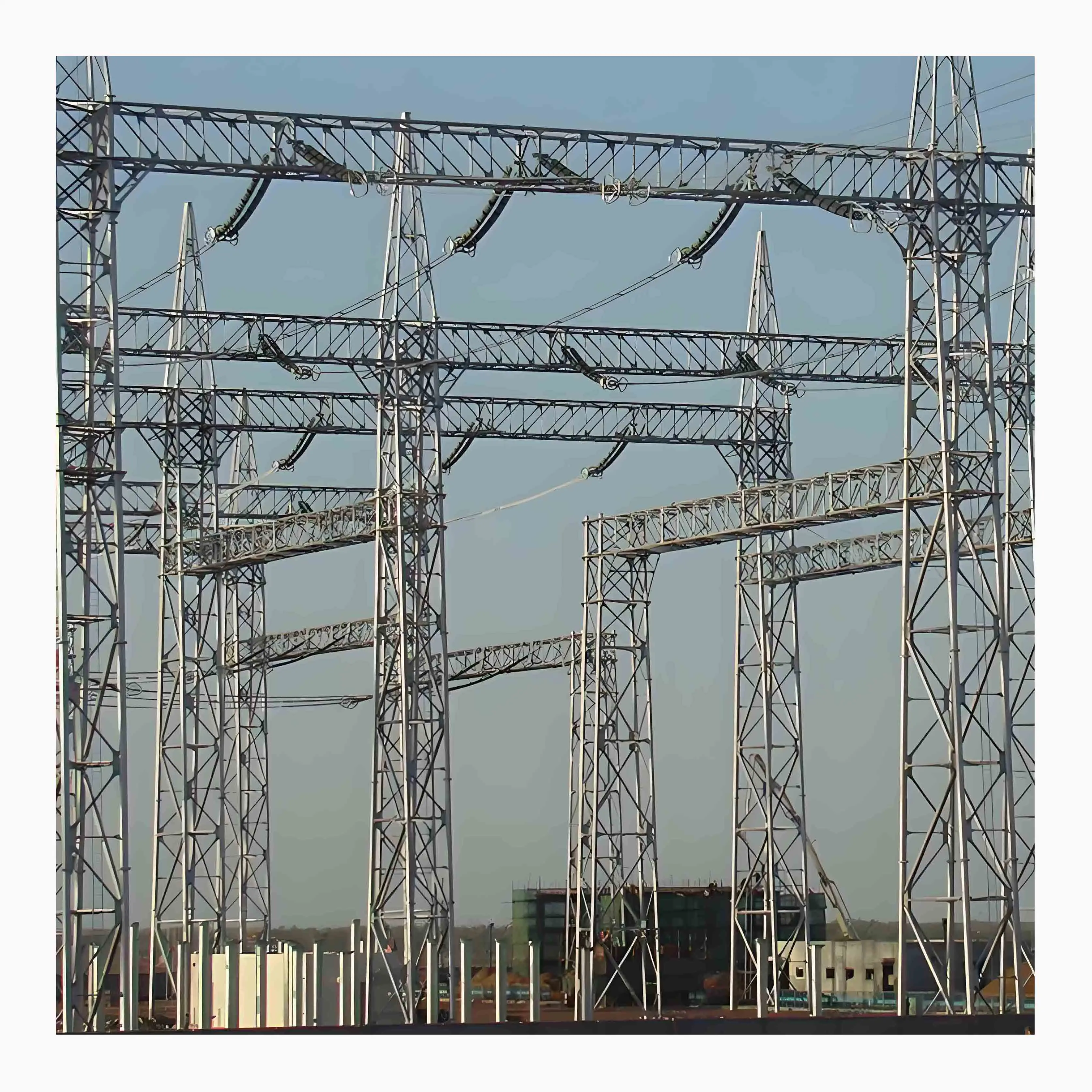 Galvanized Electricity Substation Tubular Steel Structure Towers and ...