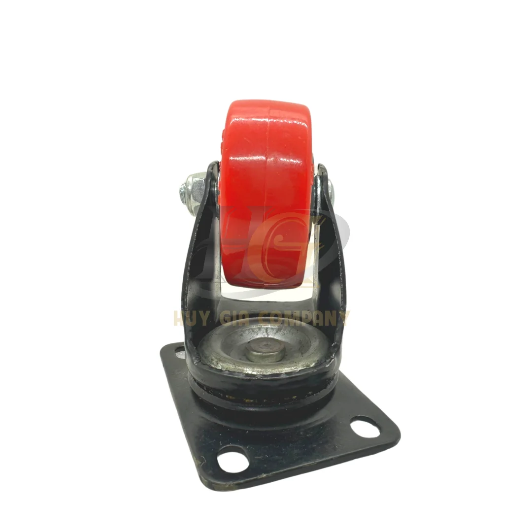 Modern Medium Duty Orange Caster 2/2.5inches With Black Fork Top Plate ...