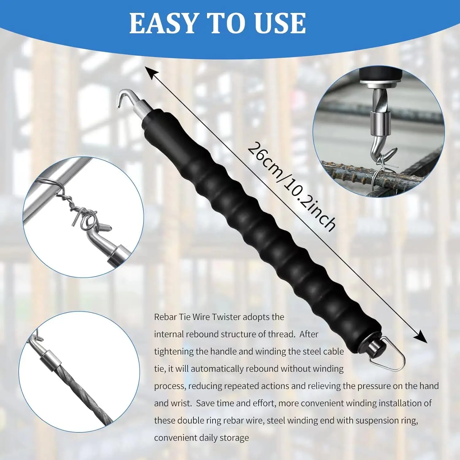 Double Loop Rebar Tie Wire - Secure Rebars Efficiently