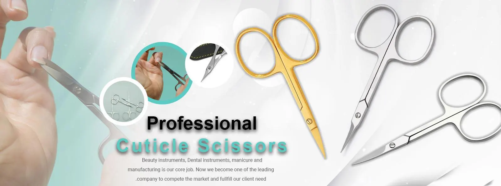 Professional Manicure Pedicure Beauty Scissor Stainless Steel Cuticle ...