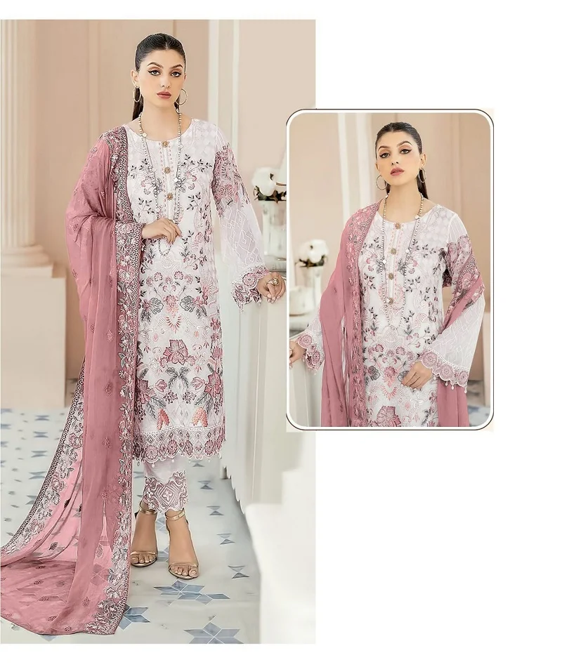 Designer Pakistani Salwar Kameez Suit Indian Wear Georgette Thread ...