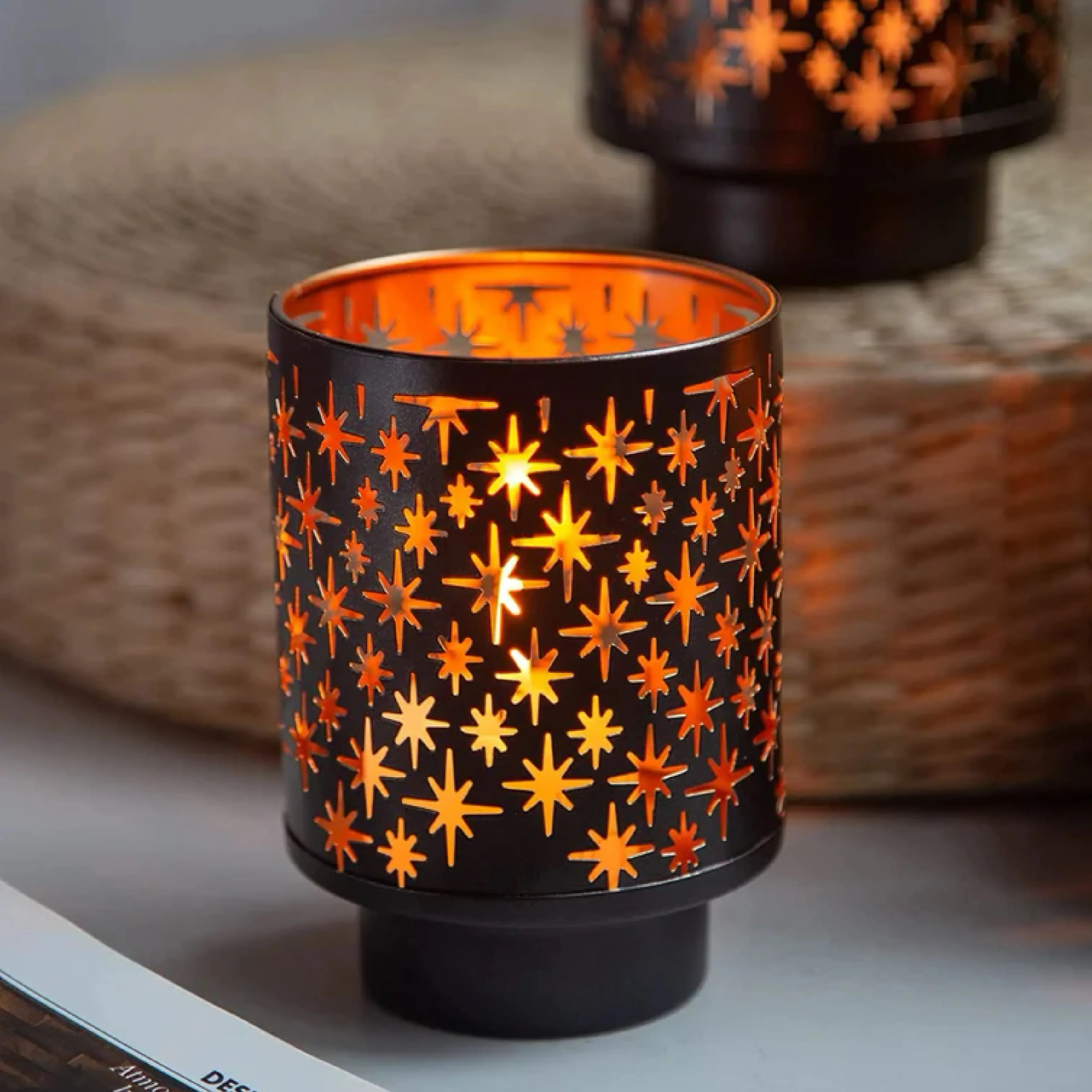 Sparkle Design Black And Gold Popular Metal Votive Candle Holders ...
