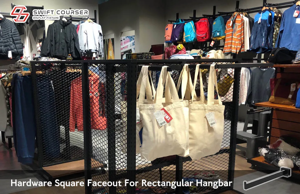 Hardware Metal Square Faceout for Clothing Display Rectangular Hangbar ...