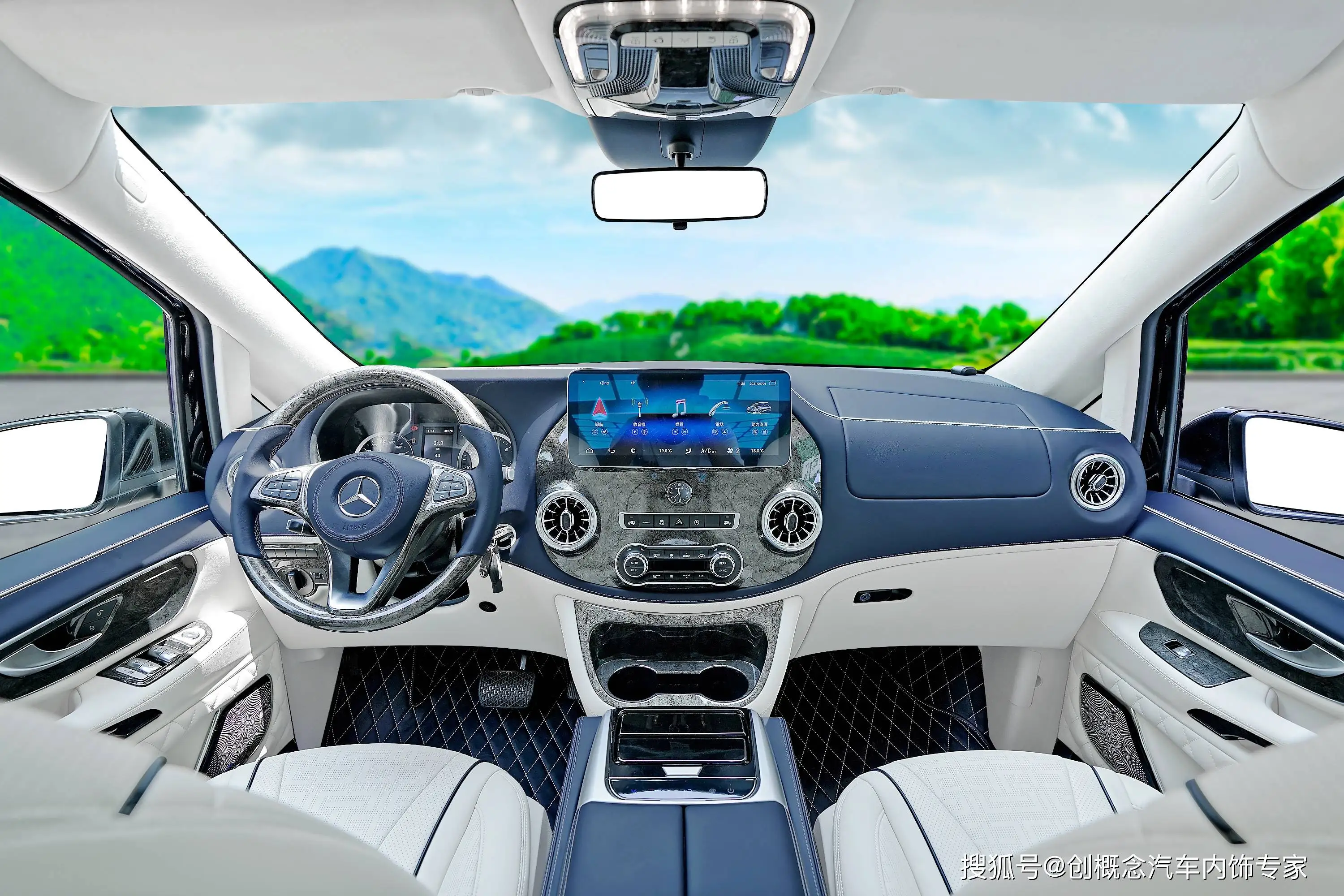 Car Interior Accessories Upgrade Air Vents Mpv V Class Car Air Outlet For Vito For Mercedes Benz ...