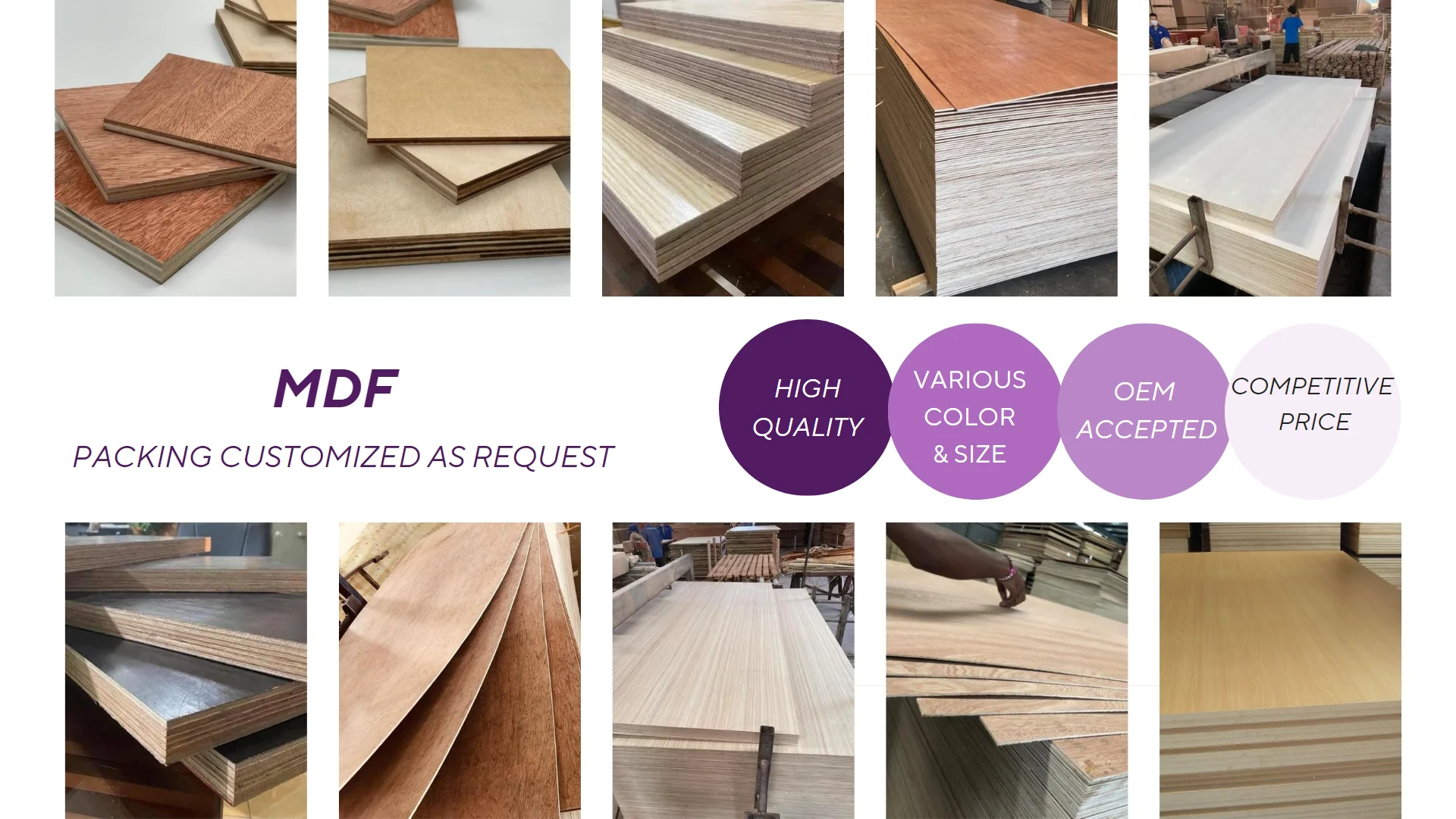 High Quality Oem Mdf 1220x2440mm Plain Raw Medium Density Fibreboard ...