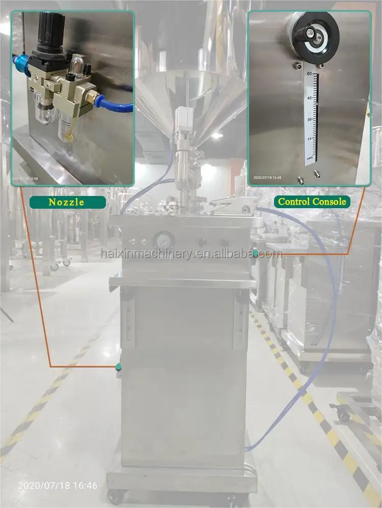 Semi Automatic Piston Pump Pneumatic Bottles Syrup Oral Liquid Honey ...