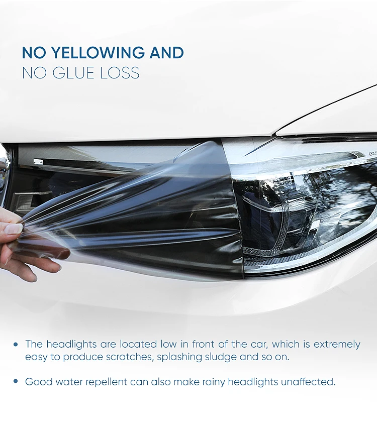 Factory Outlet Self-healing Ppf Headlight Film Smoke Black Tpu Headlamp ...