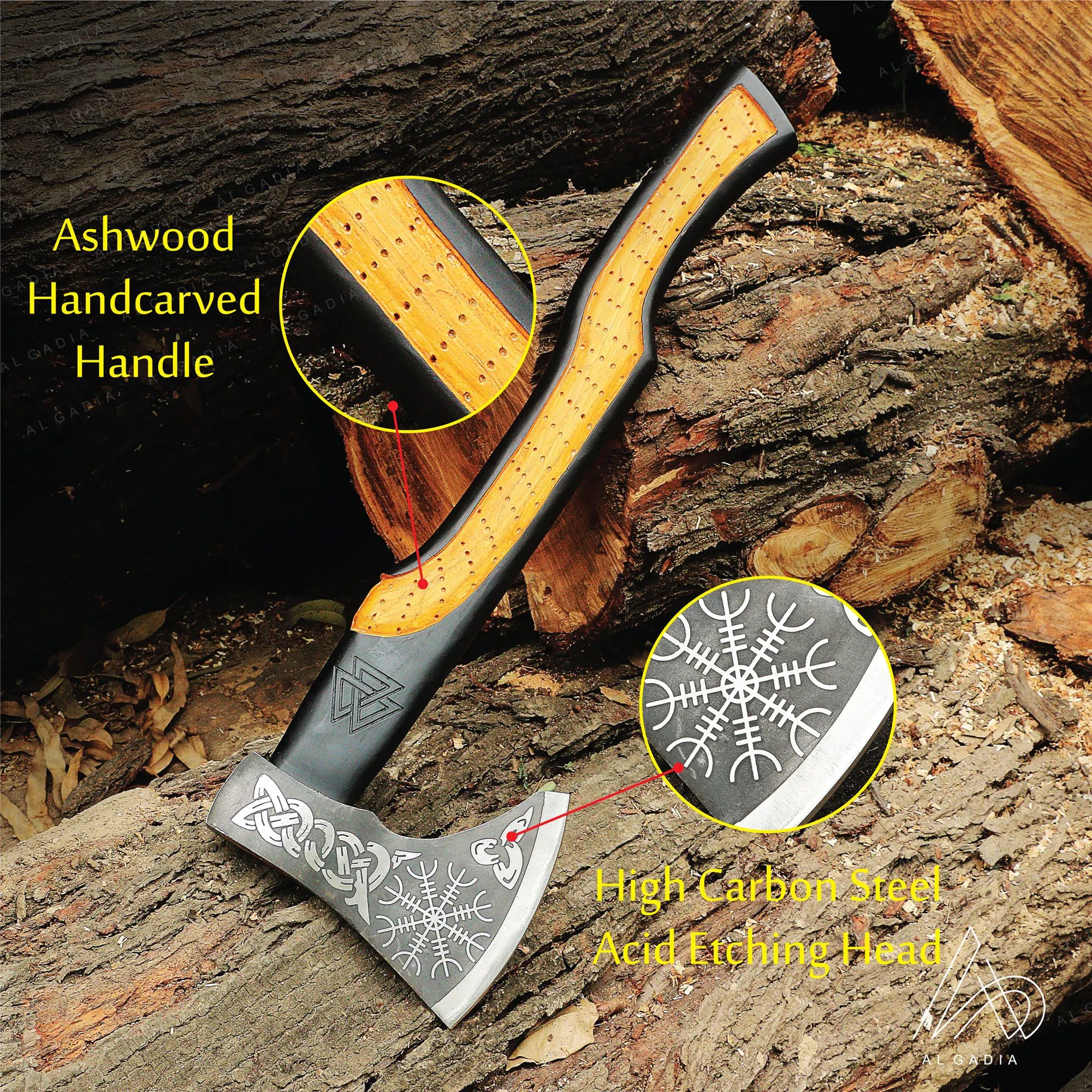 High Quality Hand Forged High Carbon Steel Viking Axe Sharp Blade ...