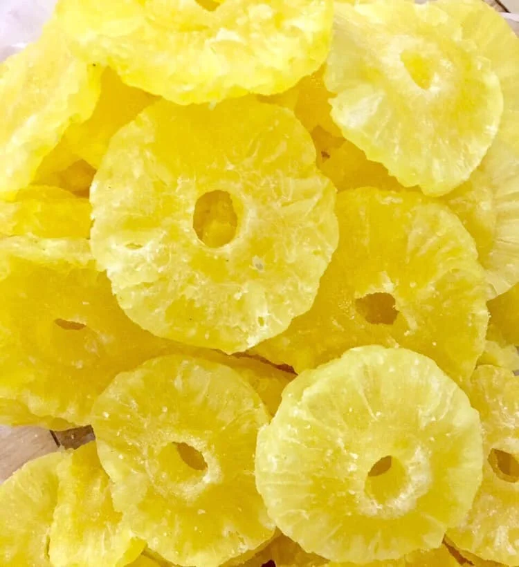 Low Sugar Dried Pineapple Instant Slice Snack - Organic Premium Daily Dried Tropical Fruits Made ...