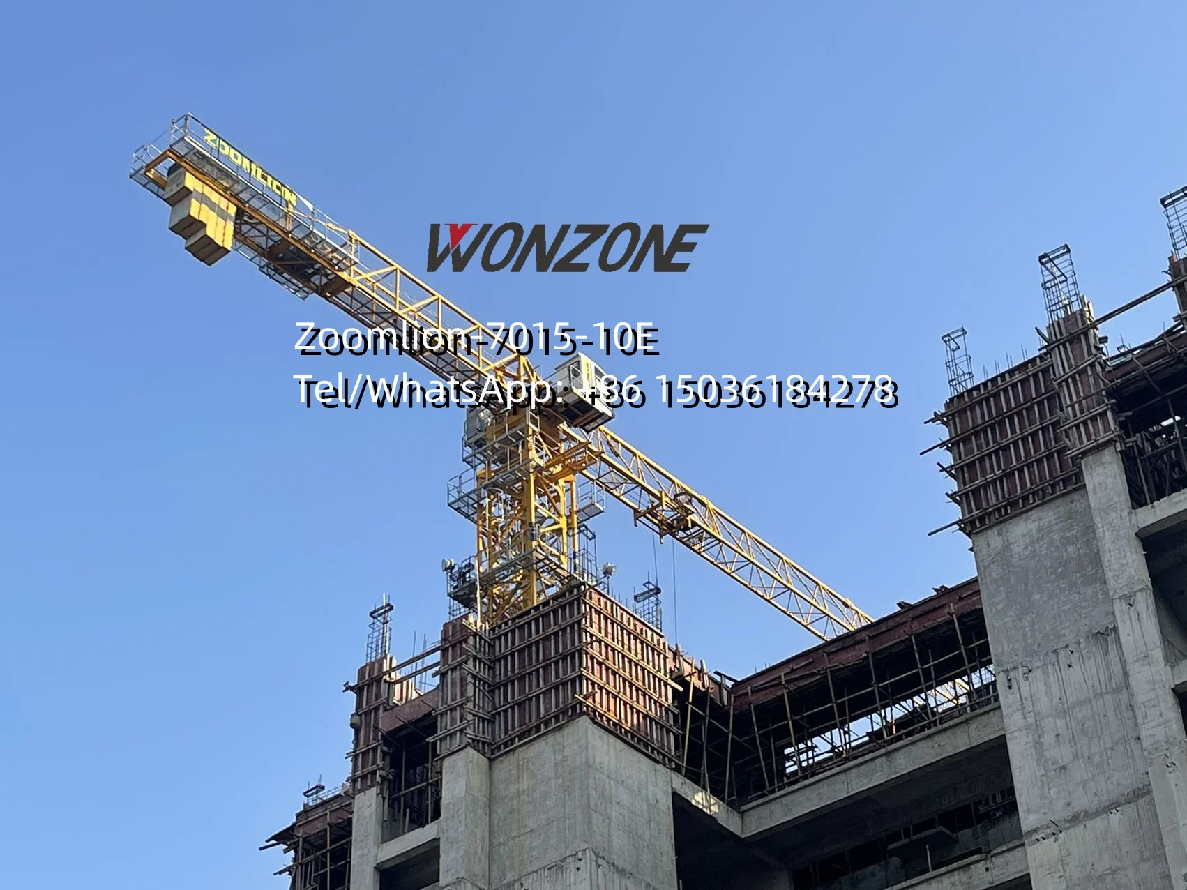 Used Tower Crane China Brand Zoomlion-7015-10e 10 Tons Tower Crane Construction For Hot Sale ...