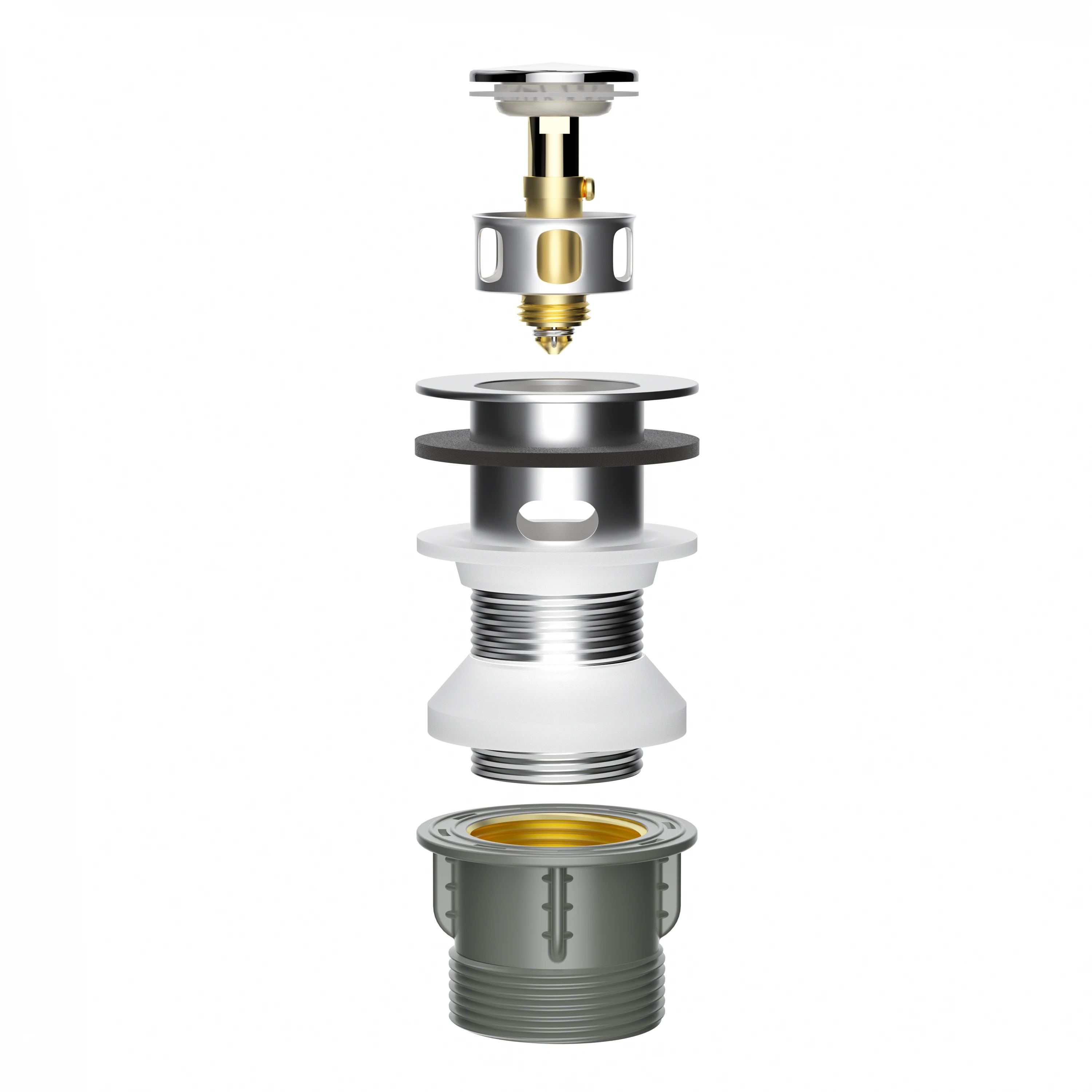 Pop-up Type Sink Drain Basin Strainer Sus304 With Overflow - Buy Pop Up ...