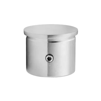 Steel Stair Cap Handrail Tube Round End Caps For Glass Frameless ...