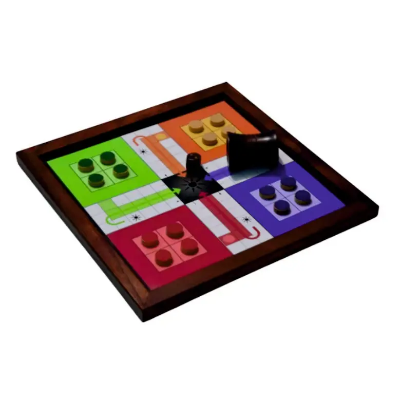 Customized Ludo Game - Handmade Wooden Board for All Ages
