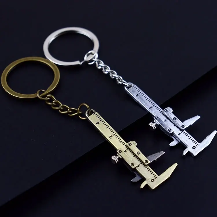 Mini Adjustable Vernier Caliper Keychain Metal Tool Keychains Custom ...