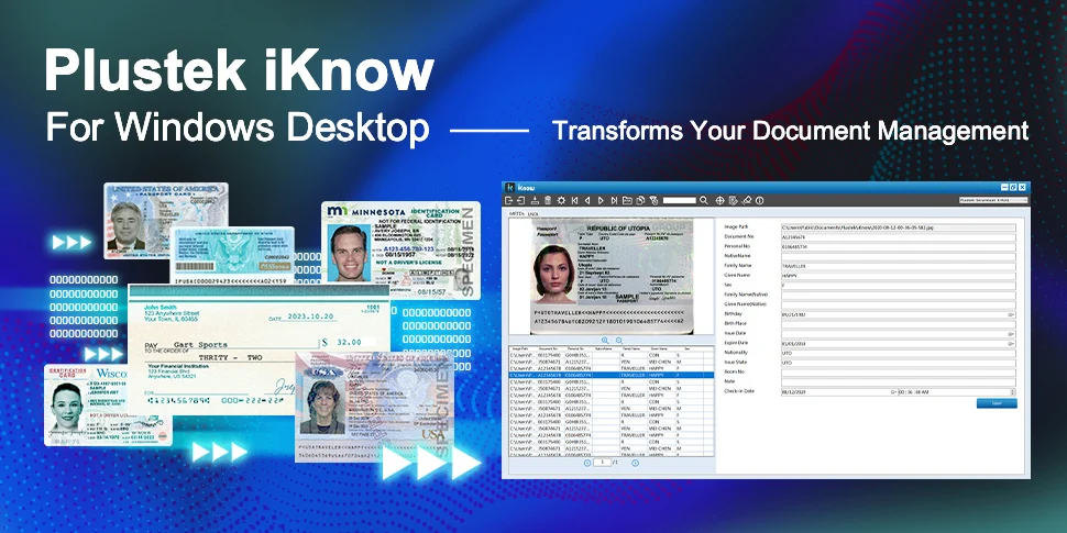 Plustek Passport ID Card Scanner - OCR/MRZ Industrial Scan Module