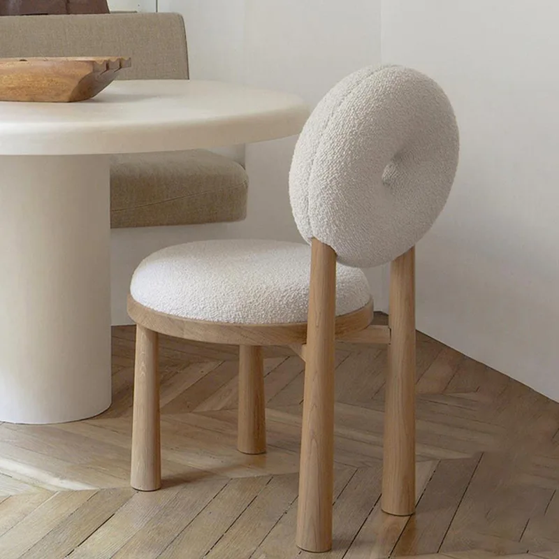 Modern Design Donut Shaped Wood Frame Upholstered Accent Chair Boucle ...