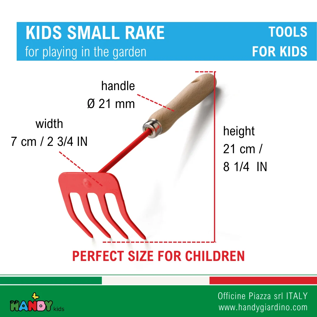 Top Kids Toys 2024 Small Rake For Children In Steel With Wooden Handle ...