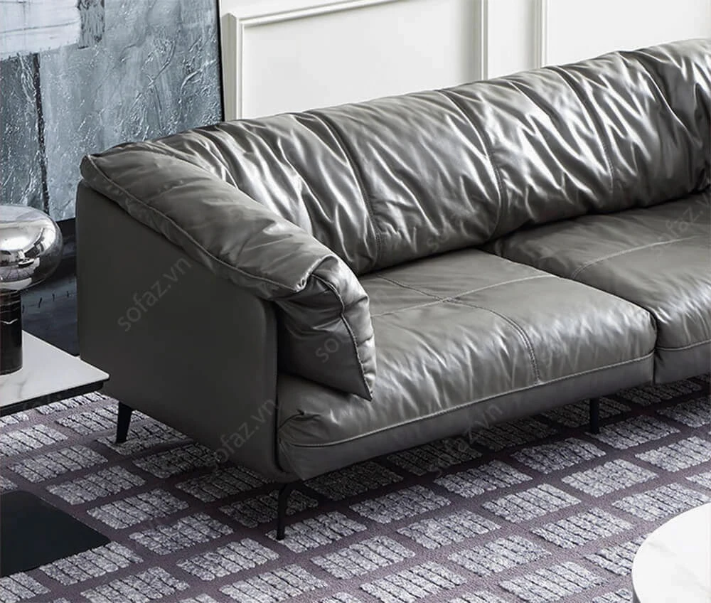 Made In Vietnam High Quality Felt Living Room Sofa 2 Seater Black Sofa ...