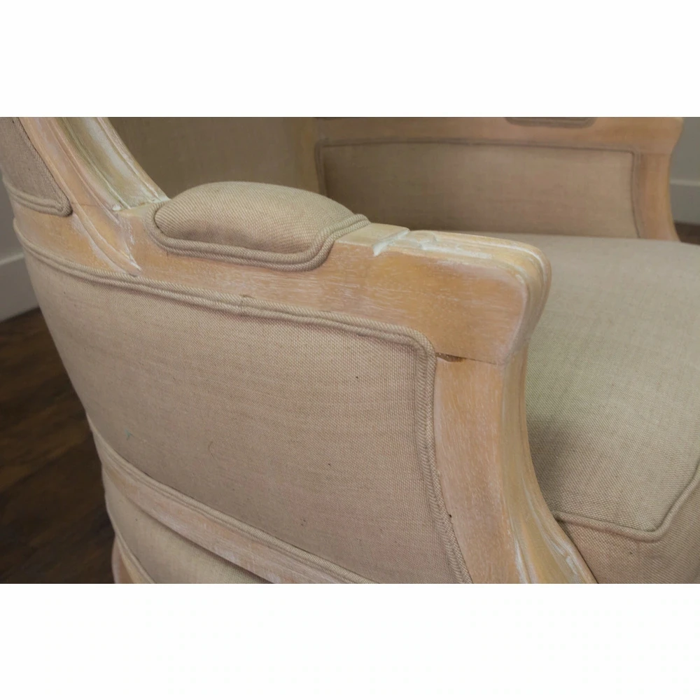 Rustic French Style Chateau Balloon Chair - Solid Oak Wood