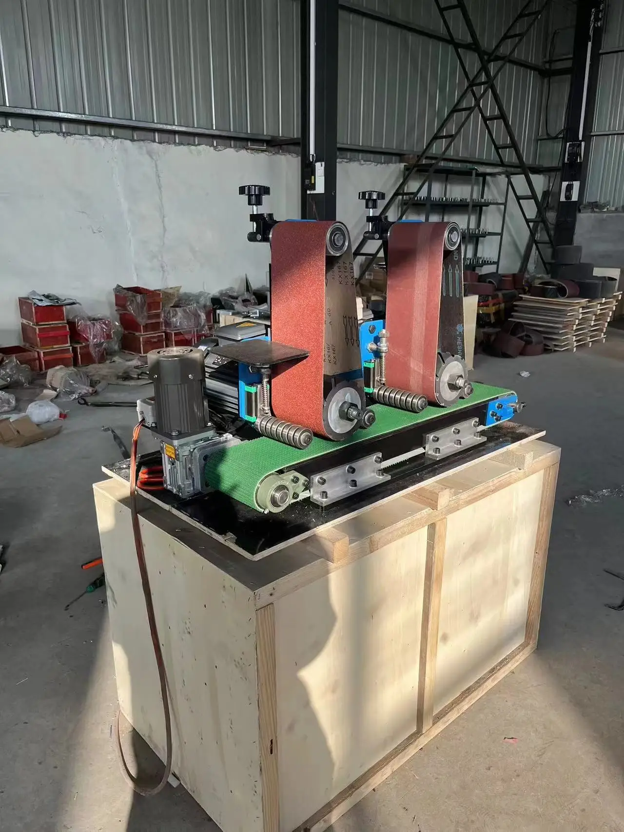 Small square Tube Roller Brush Hairline Polishing Machine Aluminum ...