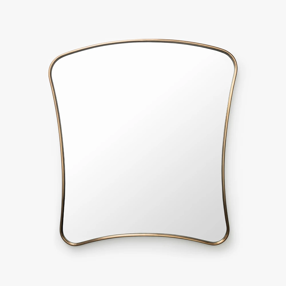 Slightly Arch Metal Mirror Antique Wall Mirror Living Room Fireplace ...